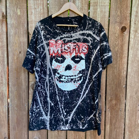 Misfits | Shirts | Custom Bleach Dyed Misfits Band Tee Sz Xl | Poshmark